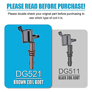 Micro Set of 8 Brown Boot Ignition Coil Pack Compatible with Ford Lincoln Expedition F450 F550 Super Duty Navigator 4.6L 5.4L 6.8L Replacement for 8L3Z-12029-A C1659 DG521
