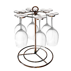 GeLive Flight Wine Server Stand Glasses Display Holder Tree Stemware Rack Hanger Organizer for Wine Tasting Party Bar Decoration Bronze