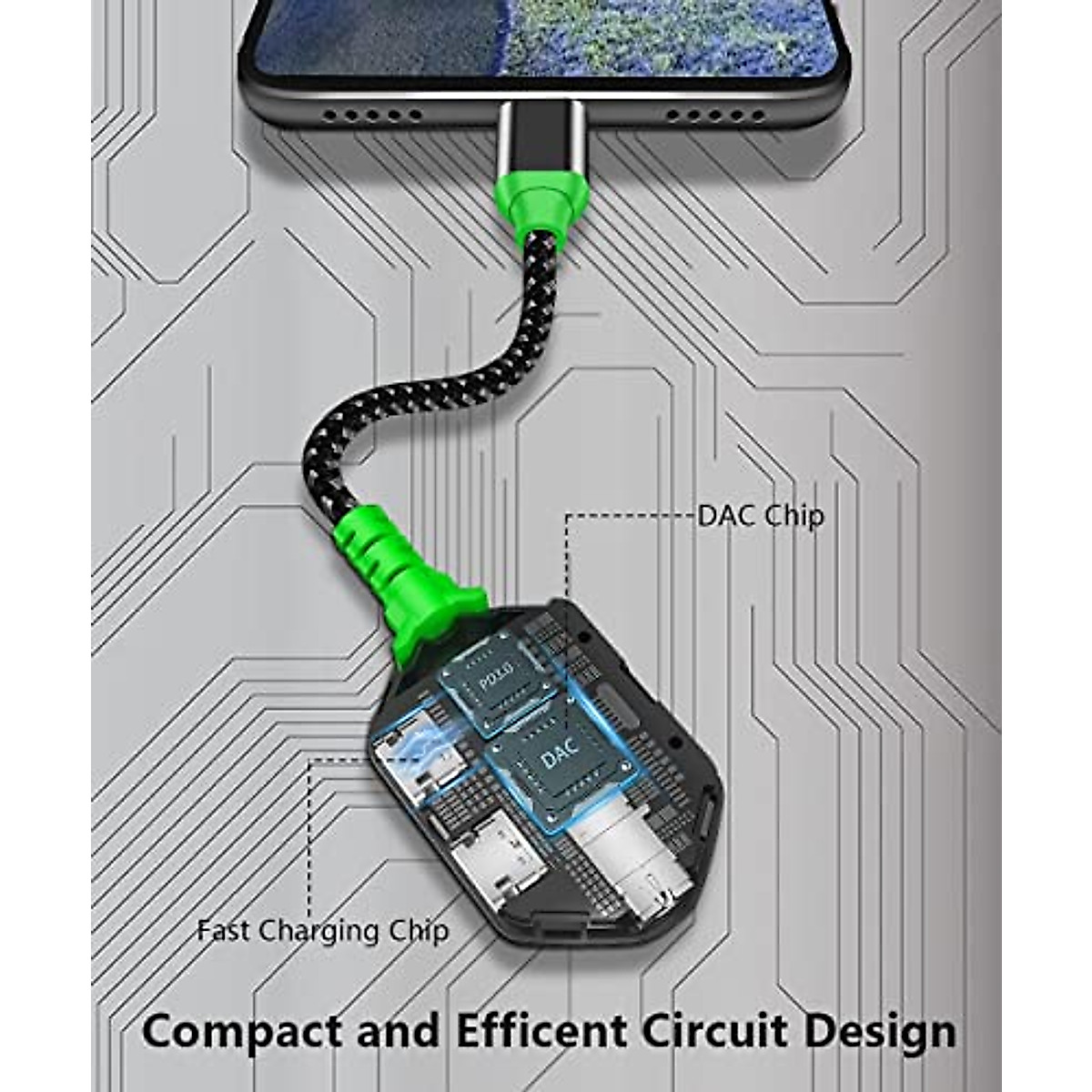 Samsung Galaxy S23 Headphone Adapter, 3 in 1 USB C to 3.5mm Headphone and PD 60W Charger Adapter USB C Splitter Compatible with Galaxy S23+/S23 Ultra/S22/S21 Ultra/S21FE/Note 20, Pixel 7/7Pro/6/6Pro