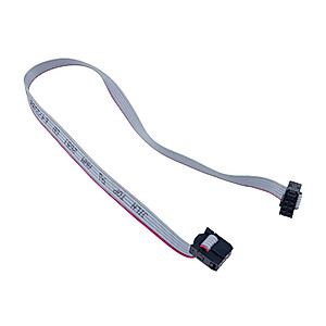 S SYDIEN 5Pcs Ribbon Cable with Black 2.54mm FC, 6 Pins F/F IDC Connector Flat Ribbon Cable, Dual Row Data Cable 30cm Length