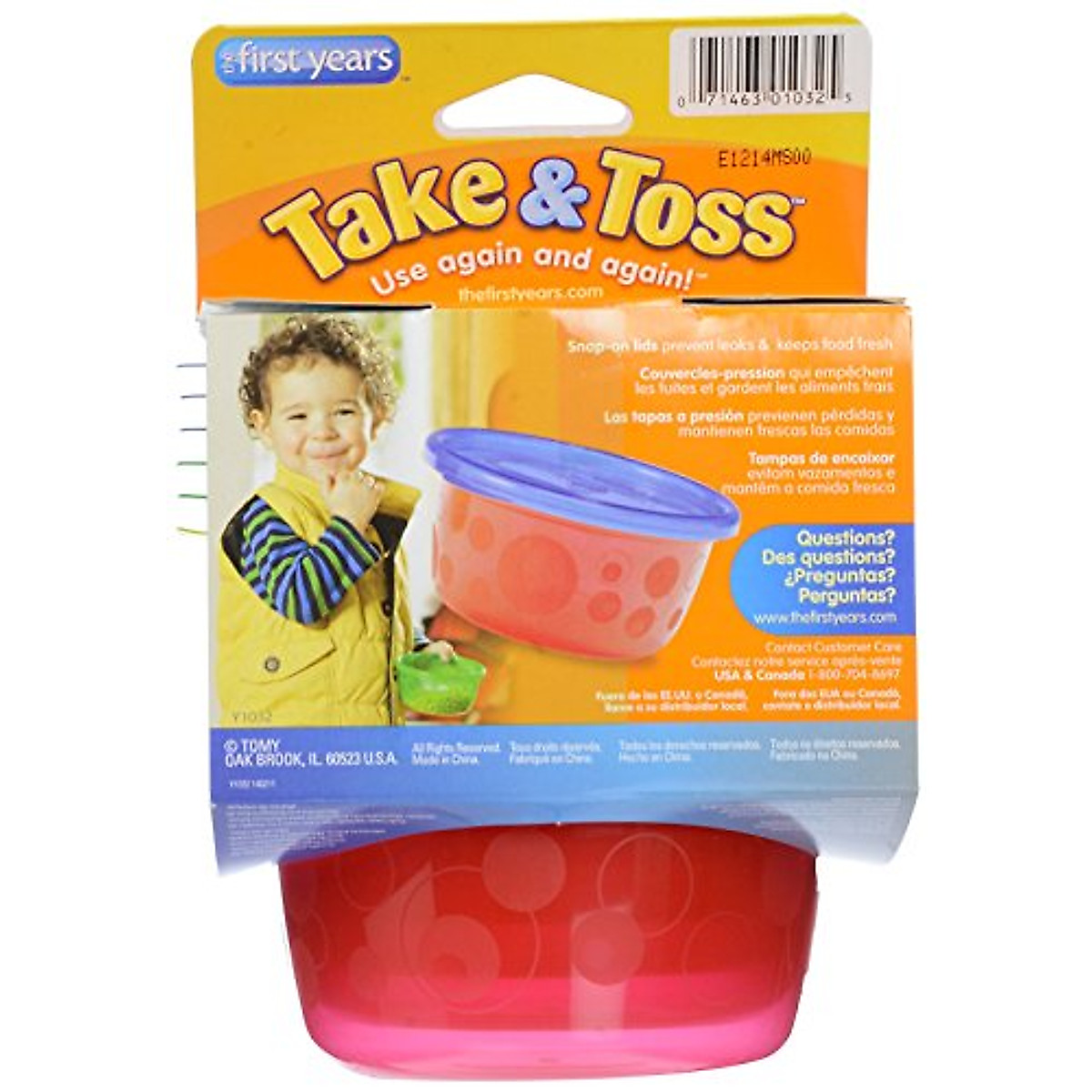First Years Take&Toss Bowl with Lid, 6 Count