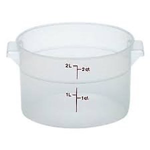 Cambro RFS2PP190 Round Storage Container 2 Qt., 6 Pack