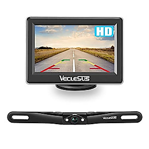 VECLESUS VM1 1080P Wired Car Backup Camera Kit, Continuous or Reverse Viewing Optional, 4.3” Car Monitor with Waterproof Night Vision HD Backup Camera for Cars, Pickups, SUVs, Vans, Sedans, Trucks