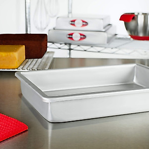 Fat Daddio's POB-8122 Sheet Cake Pan, 8 x 12 x 2 Inch, Silver