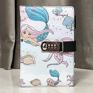FKJLUN Journal Notebooks Combination Lock Journal,Leather Journal Writing Notebook Planner Organizer Digital Password Notebook Diary Planner Notepad Note Book