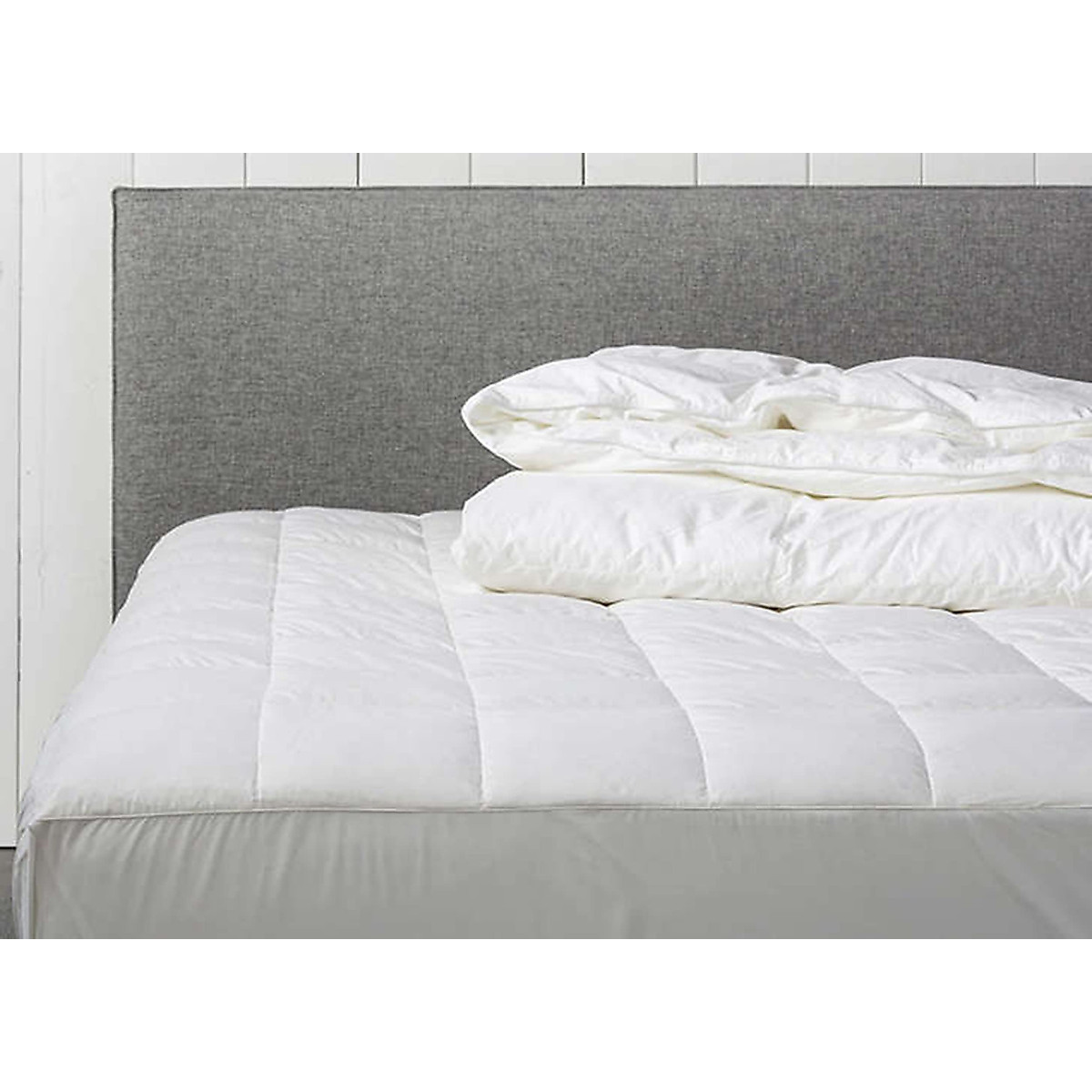 Delara 100% Waterproof 2 IN 1 Mattress Protector & Mattress Pad -Quilted Fitted Down Alternative Mattress Pad Cover, Waterproof Membrane, GOTS Certified Breathable Organic Cotton Shell 18" Deep Pocket