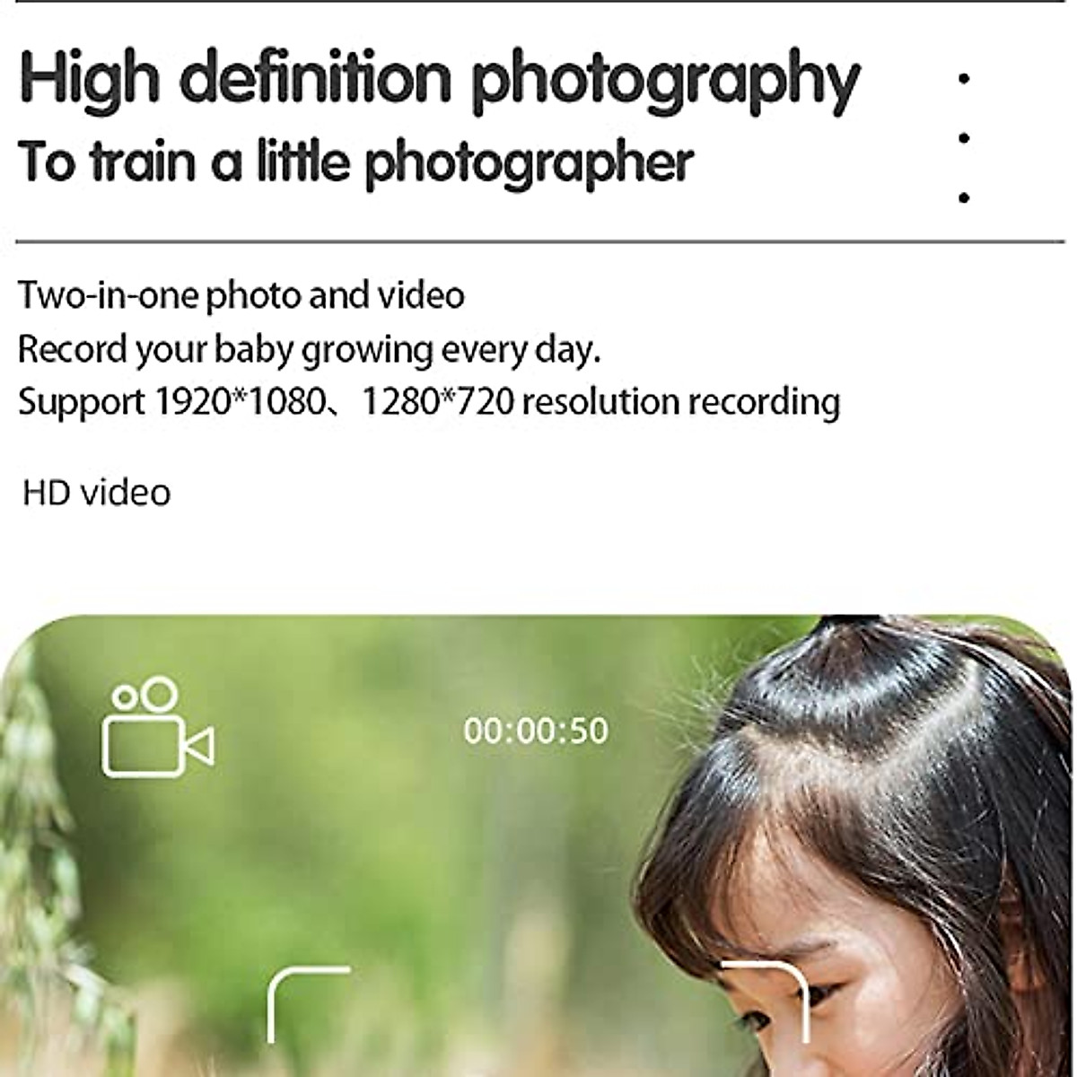 Cute Mini Selfie Camera 4000W Pixel Digital Toy for Boys Girls Students, Digital Camera Screen Kids Camcorde with Soft Lighting Eye Protection Christmas Birthday Festival Gift