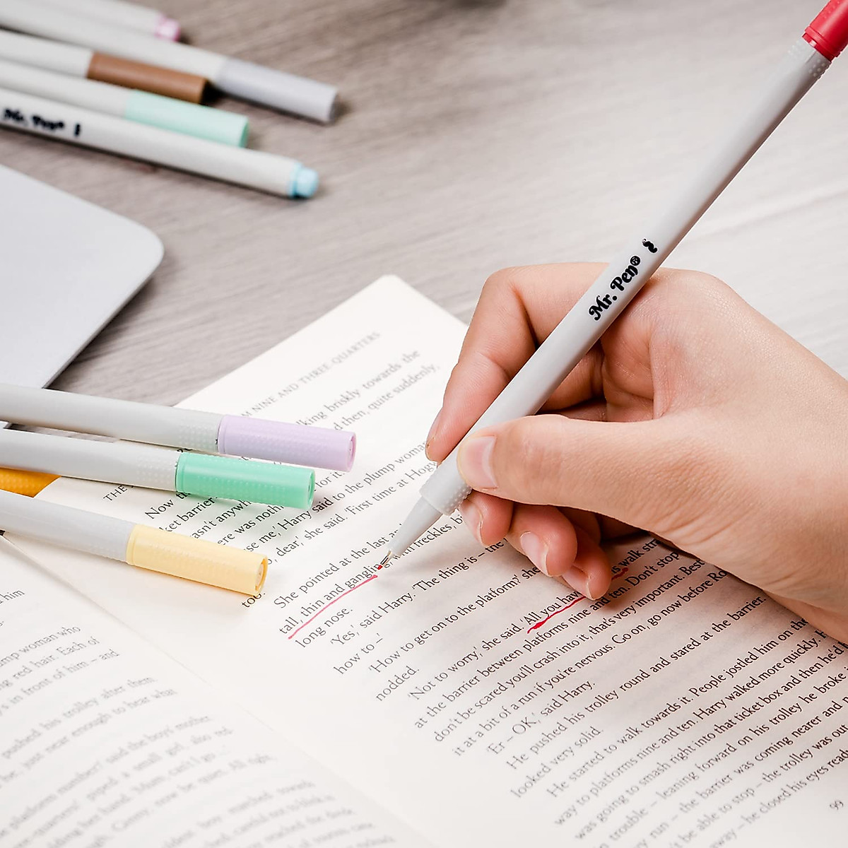 Mr. Pen- Fineliner Pastel Pens, 12 Pack, Pastel Colors, Bible Pens, No Bleed Fine Point Pen, No Smudge Fine Tip Markers, Journal Pens, Fine Tip Pens, Drawing Pen, Note Taking Pen