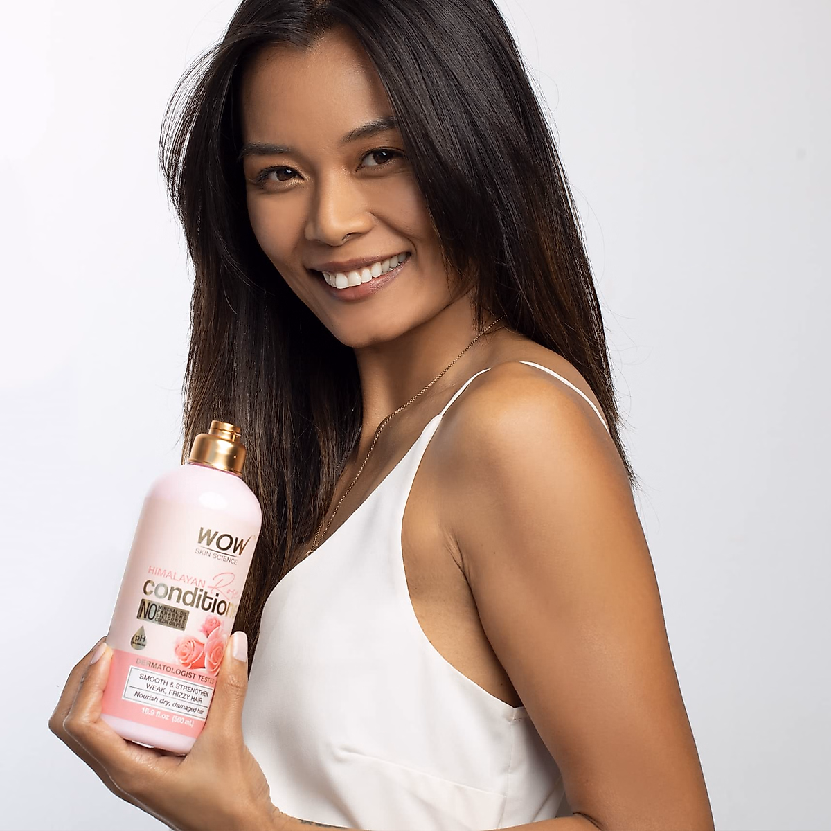 WOW Skin Science Himalayan Rose Hair Conditioner for Dry Damaged Hair - Hydrating Hair Repair (Conditioner 16.9 Fl Oz (Pack of 1))