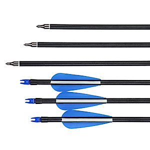 Fiberglass Archery Target Arrows 32 Inch for Youth Children Women Beginner Shooting Practice with Compoud Recurve Bow