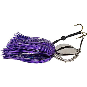 Tooth Shield Tackle [Get Bent Series] Musky Bucktail (Purple Cisco) Muskie Pike Double 9 Inline Spinner Musky Lures Baits Tackle