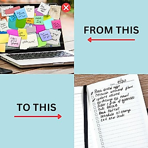 RICCO BELLO Pocket to Do List, Undated, Notebook with Pen Loop, Storage Pocket, For Work, School, Home, Productivity Planner, 4.25 x 6 inches (Blossoms)