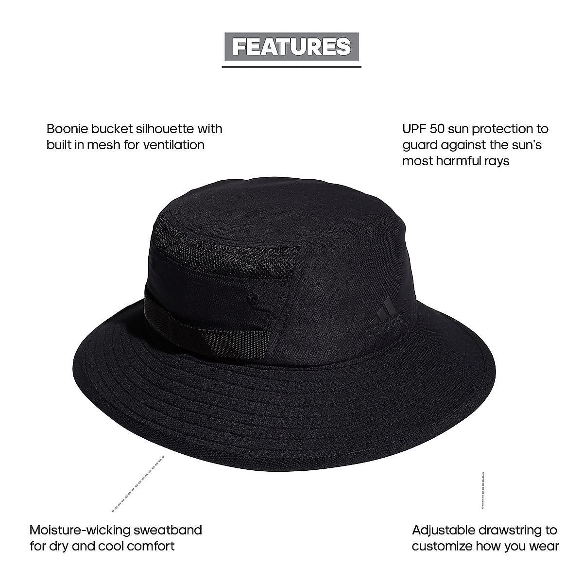 adidas Men's Victory III Bucket, Black, Large-X-Large