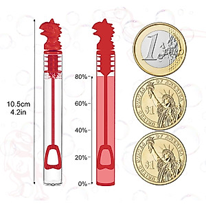 ABSOFINE 36 Pack Mini Dinosaur Bubble Wands, Kids Party Favors Bubble Wand for Birthday Wedding Christmas Themed School Classroom Prizes for Boys & Girls (Dinosaur)