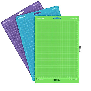 REALIKE 8.5”x12” Cutting Mat for Cricut Joy Xtra (StandardGrip, LightGrip, StrongGrip 3 Mats), Variety Adhesive Cutting mats for Cricut Joy Xtra Accessories