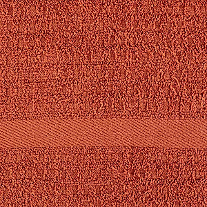 DII Basic Terry Collection Waffle Dishtowel Set, 15x26, Solid Spice, 4 Piece