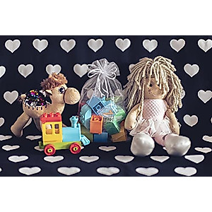 CREATIVE ORGANZA Bags 100Pcs 8x12 inch Large White Gift Pouch with Satin Drawstring Wedding Party Favors Jewelry Cosmetics DIY