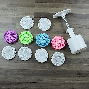 Hello kitty Cake mold, 2.2" DIY Hand Press Cookie Stamps Pastry Tool,Mid-Autumn Festival Moon Cake Mould Pressure Baking Mold