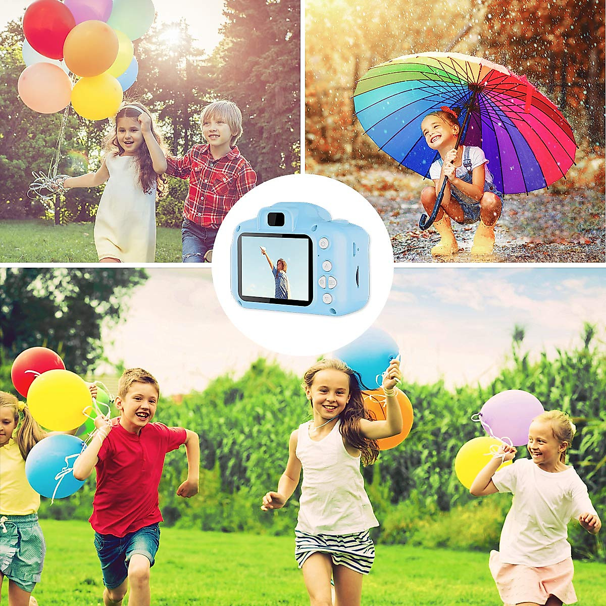 OZMI Upgrade Kids Camera for Boys, Christmas Birthday Gift for Boys Age 3-12, 2 Inch HD Video Digital Cameras for Kids Toddler, Toy for 3 4 5 6 7 8 9 10 Year Old Boy with 32GB SD Card - Blue