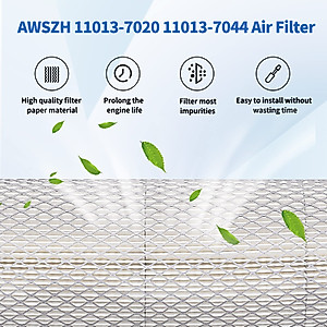 AWSZH 11013-7044 11013-7045 Air Filter Compatible with Kawasaki 11013-7020 11013-7019 Deere M131802 M144100 M164264 PMAF25551 RG60690 Kubota TA040-93230 Kohler 2508304-S 2508301-S Lawn Mover (1Pcs)
