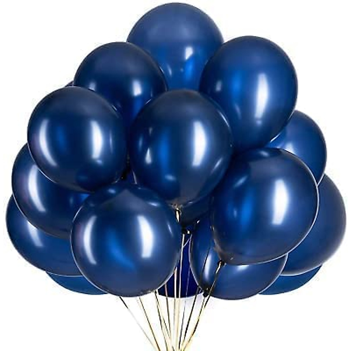 Navy Blue Rose Gold White Confetti Balloons 25pcs for Birthday Party Decorations for Women/Wedding/Baby Shower Navy and Pink Balloons Gender Reveal Party Decorations