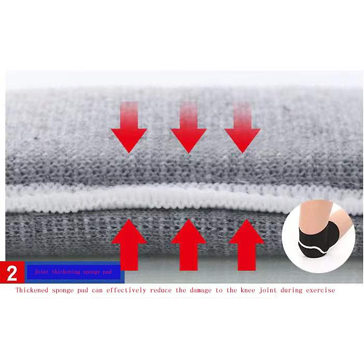 Knee Pads for Knee Support Womens Yoga Exercise Thickening Knee Pads Elastic Sponge Thickening to Avoid Injury (Black)