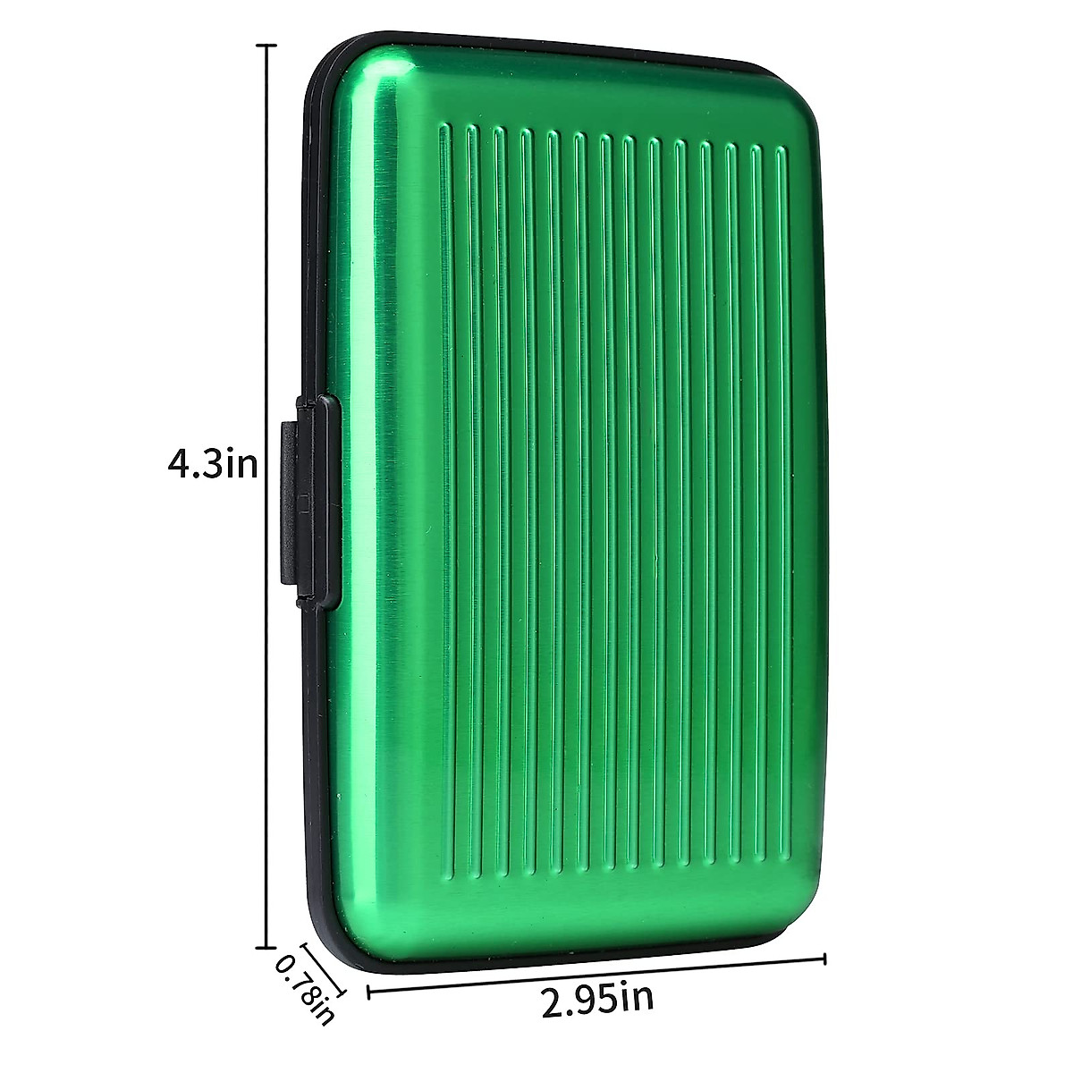 Set of 6 Aluminium Metal Credit Card Wallet Holder/Moneybag Storage- Prevent Identity Theft by Blocking RFID Scanning of Your Credit Cards (Assorted Colors) Size 11x7x5.2cm