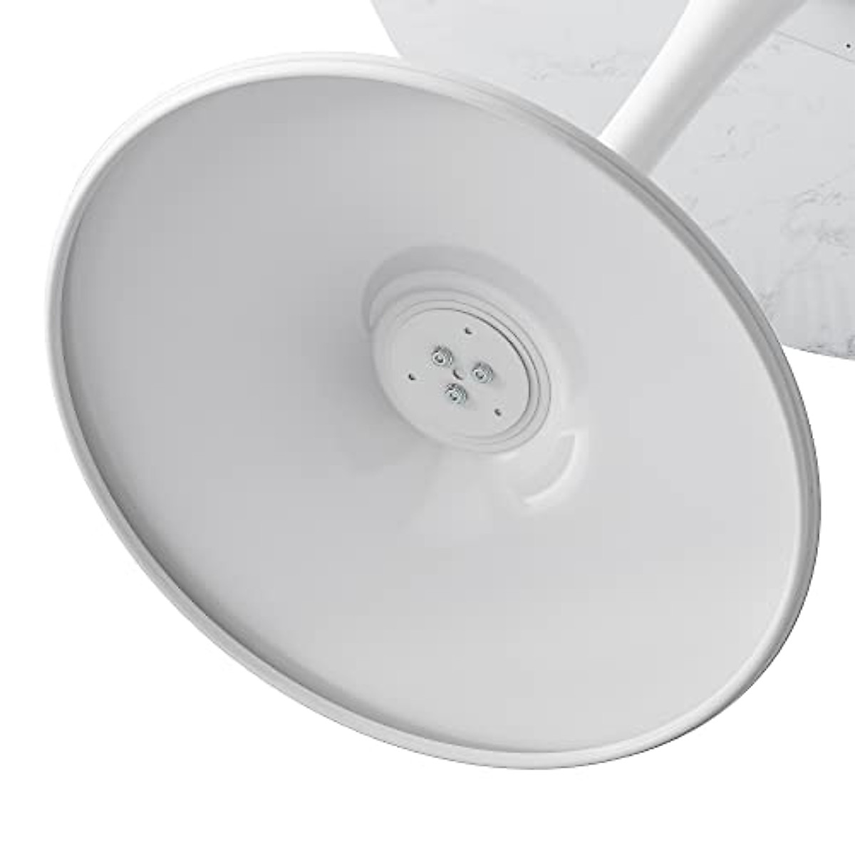 DKLGG 32" Modern Round Dining Table with Printed Marble Table Top, Metal Base Pedestal Table Tulip Table Kitchen Table for 2-4 Person for Small Space Home, End Table Leisure Coffee Table, Marble