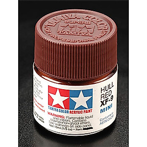 TAMIYA Acrylic Mini XF9 Hull Red TAM81709 Plastics Paint Acrylic