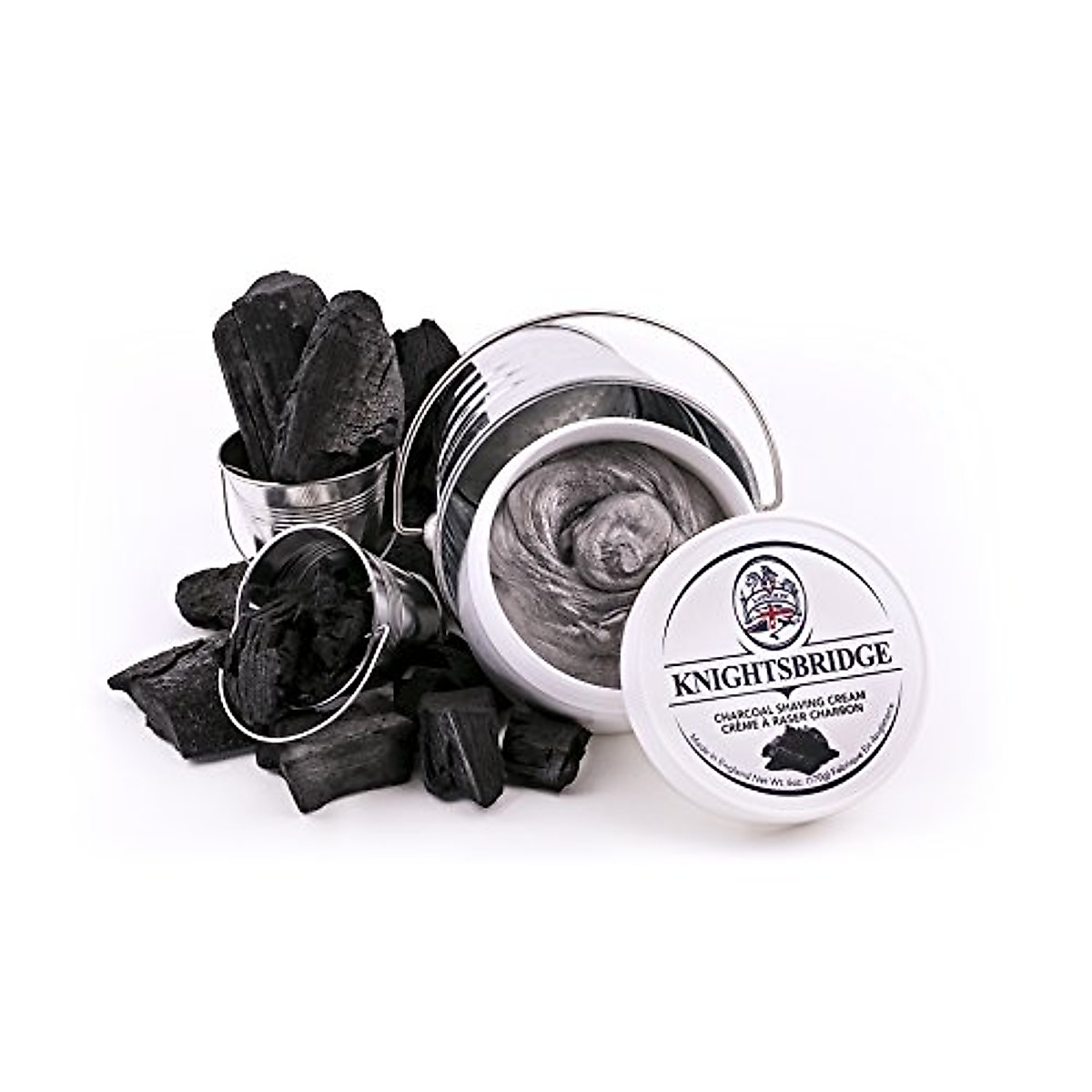 Knightsbridge Shaving Cream (Charcoal) 6.0 oz Made in England