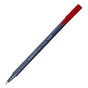 Staedtler Triplus Fineliner Pens, 0.3mm, Red, Pack of 10 (334-2)