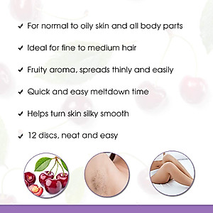 Satin Smooth Wild Cherry Microwave Wax Discs 12 counts per pack