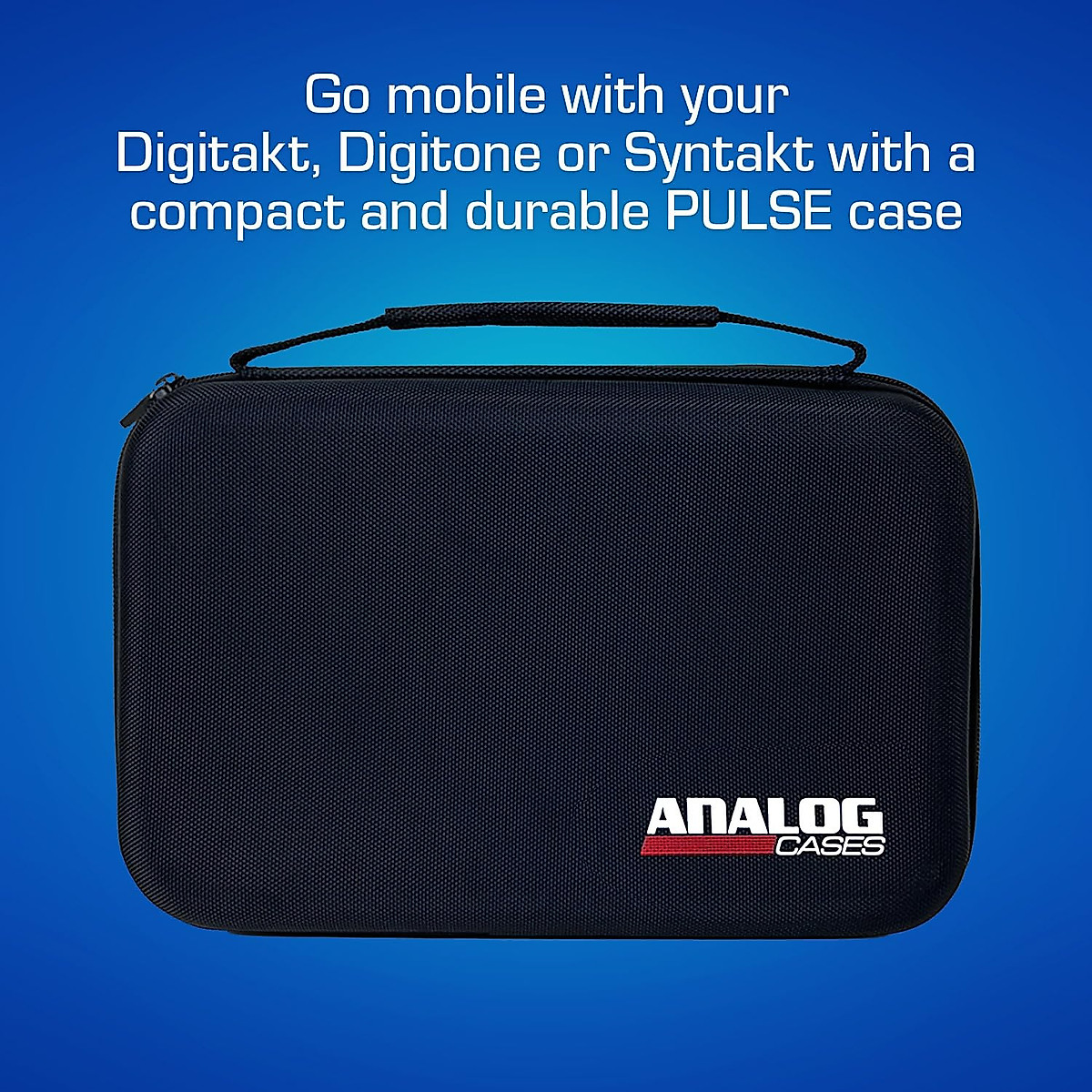 ANALOG CASES Elektron Digitakt/Syntakt/Digitone Case - Custom-Fitted Compact PULSE Hard Case for Travel