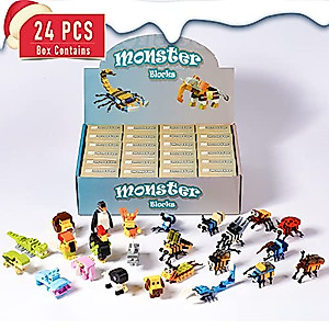 Easter Day Gifts for Kids Classroom Party Favors Animal Building Blocks for Boys Girls Teens Toys Stocking Stuffers School Cards Easter Basket Age 5 6 7 8 9 10 11 12 Year Old Classroom