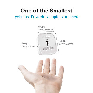 China to US Plug Adapter, Unidapt European to US Pin Converter with 2 USB Ports, 3 in1 Wall Charger Power Adapter, Travel from EU Australia China UK Europe to USA Canada Mexico Japan (Type A)