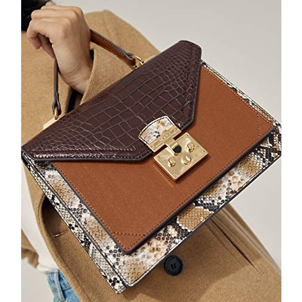 ALDO Women's Clairlea Top Handle Bag, Other Brown