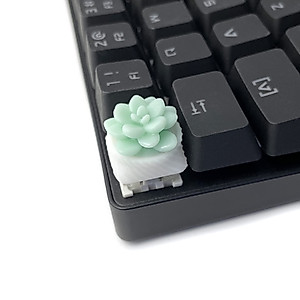 Capsmiths Succulent Artisan Keycap - Echeveria - MX Mechanical Gaming Keyboards (Purple)