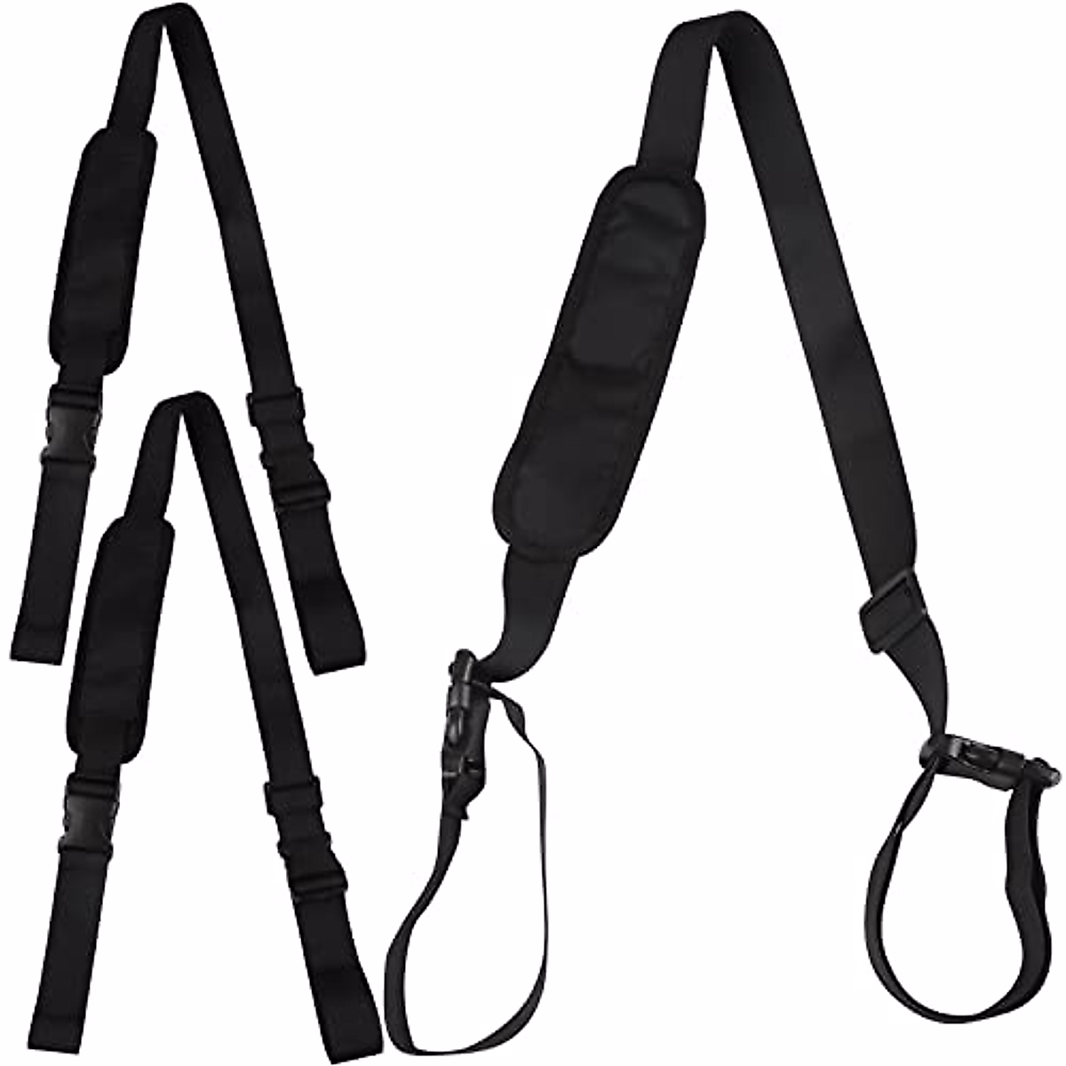 3 Pack Carry Strap for Beach Chair, Adjustable Beach Chair Backpack Straps, Universal Folding Chair Shoulder Strap Replacement for Beach, Camping, Backpacking, Picnics, Scooter, Foldable Bikes (Black)