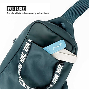 pack all 110 Lbs Luggage Scale, Digital Handheld Luggage Scale, Travel Weight Scale for Luggage with Backlit LCD Display, Battery Included (Blue)