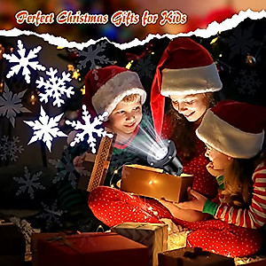 Christmas Projector Lights Outdoor & Indoor, Snowflake Projector Lights, IP65 Waterproof LED White Snowfall Christmas Lights, Perfect for Xmas Party Wedding Garden Patio Decoration