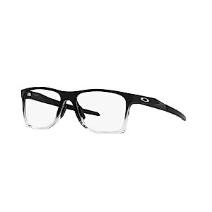Oakley Men's Ox8173 Activate Square Prescription Eyewear Frames, Polished Black Fade/Demo Lens, 55 mm