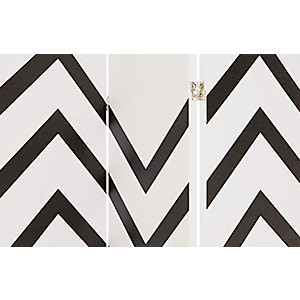 Kiera Grace Danielsson 3-Panel Decorative Room Divider/Freestanding Wood Folding- 47" Lx71 Hx1 W, White- Perfect Partition Room Divider for Home，Office，Studio and Bedroom Separator