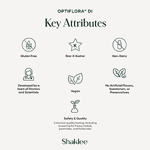 Shaklee - Optiflora® DI Probiotic -10 Billion CFUs - 4 Bacterial Strains - Bifidobacterium lactis HN019™ - Supports Intestinal Flora Balance & Regularity - Gluten, Soy & Dairy Free - 30 Capsules