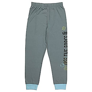 LEGO Star Wars Pajama Set for Boys, 3-Piece Grogu, Baby Yoda T-Shirt, Lounge Pants, and Shorts Set, Light Blue, Size 6/7