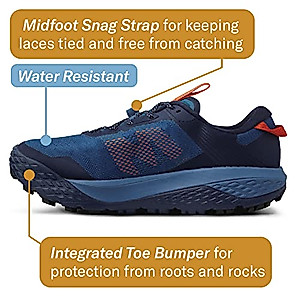 Karhu Men's Ikoni Trail Water Resistant Trail Running Shoe, Set Sail/Harvest Pumpkin, 8.5