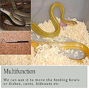 ayamaya Collapsible Snake Hook Extend to 39.3 inch, Telescoping Pocket Stainless Steel Snake Shaft Retractable Reptile Hook Soft Grip Field Hook for Catching Handling Grabber Separate Small Pet Snake