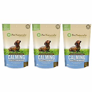 (3 Pack) Calming for Dogs, Natural Behavior Support Formula, 30 Bite Sized Chews