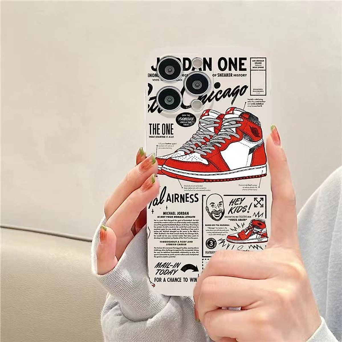 Cool Case Designed for iPhone 14 Pro Max 6.7 for Boys, Trendy Graphics Soft Silicone Gel Rubber Shockproof Soft Cover Off iPhone 14 Pro Max tective Phone Case (White)