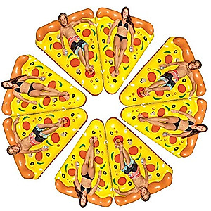 Swimline Giant Inflatable Pizza Slice for Swmming Pool (8 Pack)