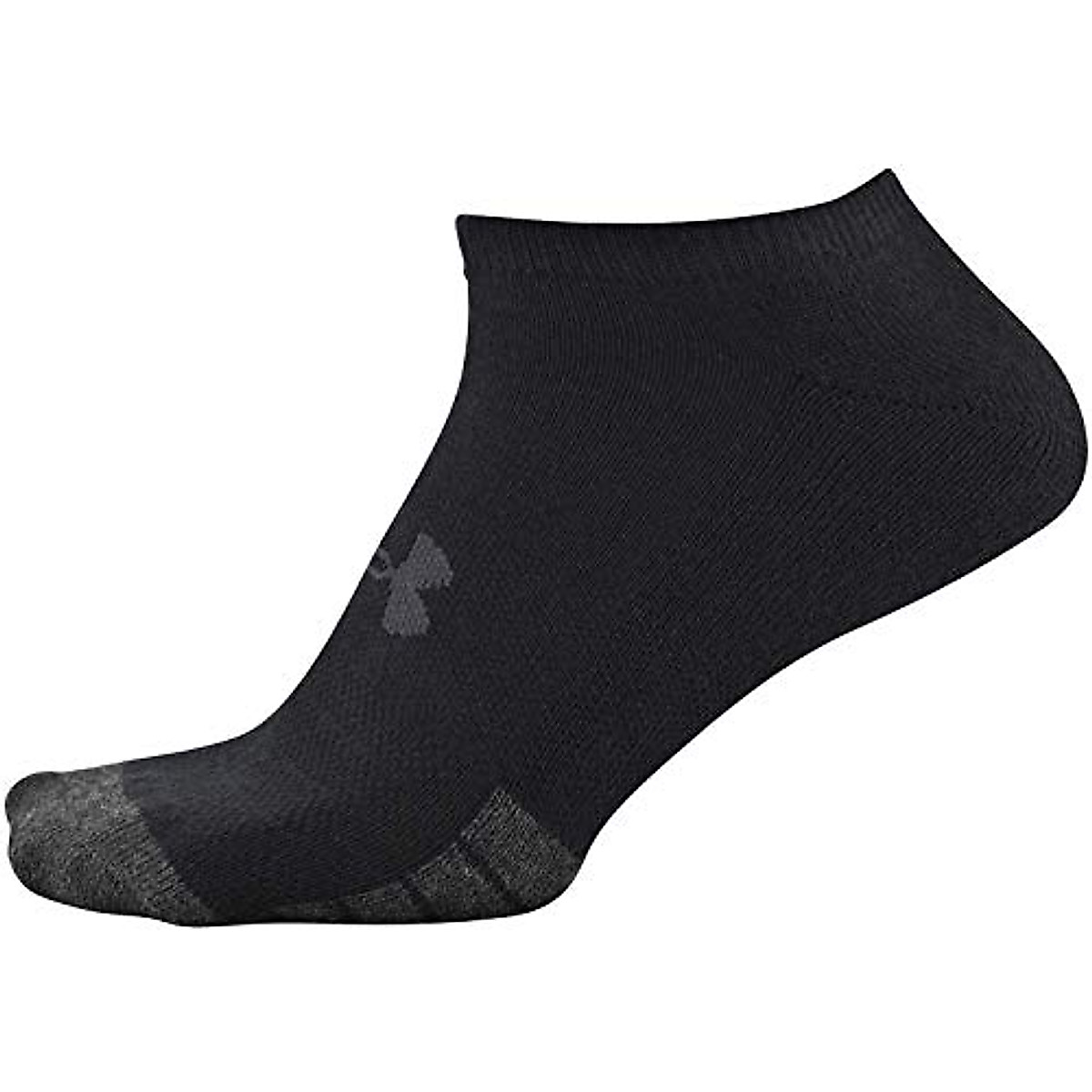 Under Armour Adult Performance Tech No Show Socks, Multipairs, Black (3-Pairs), Medium